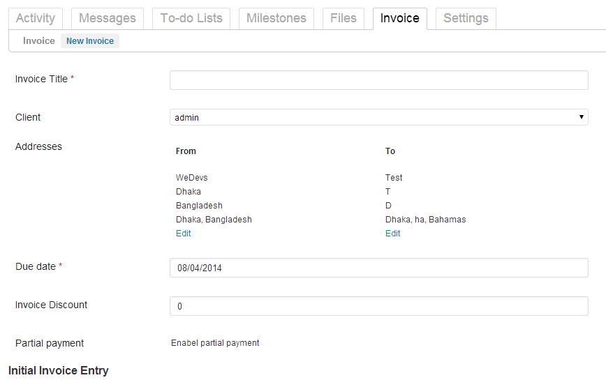 Invoicing with WordPress by WP Project Manager and Invoice - weDevs