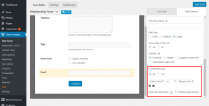 How to use Conditional Logic - weDevs