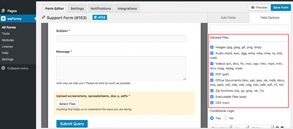 How To Easily Create File Upload Form In Wordpress With Weforms Wedevs 5463