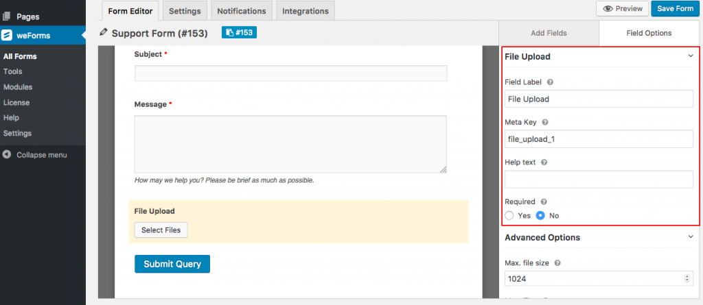 How To Easily Create File Upload Form In Wordpress With Weforms Wedevs