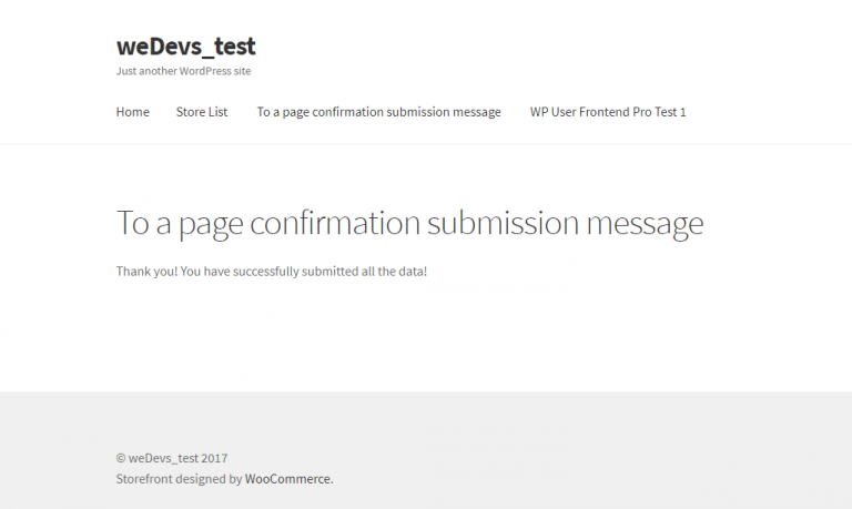How To Set Up Submission Confirmation Message - weDevs