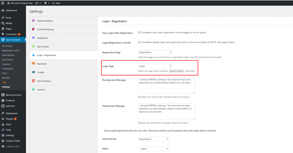 Setting Up Custom Login Page - weDevs