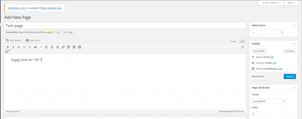 Setting Up Required Pages of WP User Frontend - weDevs
