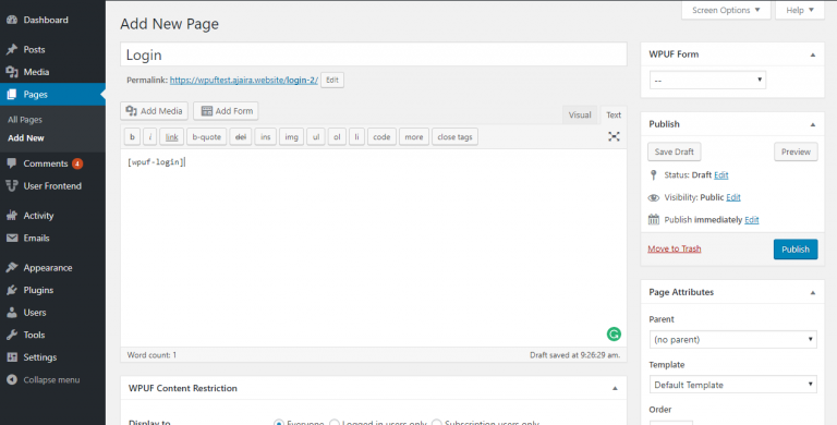 How to Customize WPUF User Login - weDevs