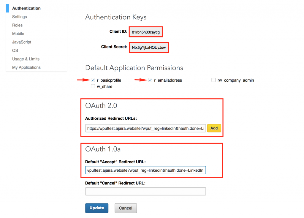 Configuring LinkedIn - weDevs
