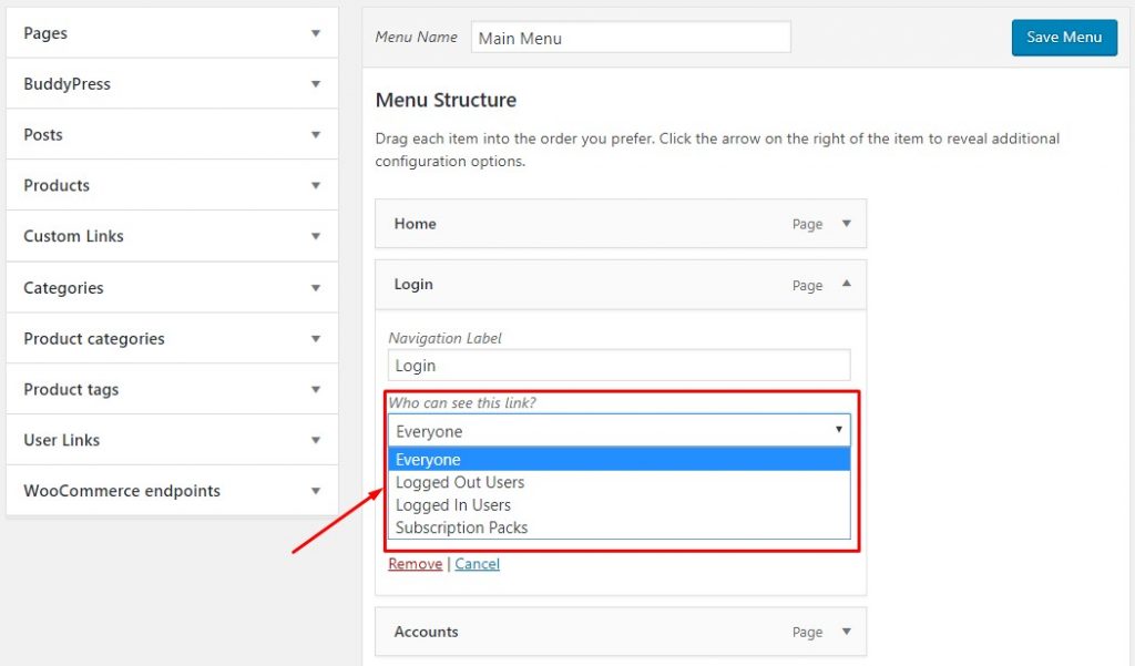 Introducing Wordpress Menu Restriction Feature In Wp User Frontend Pro 4514