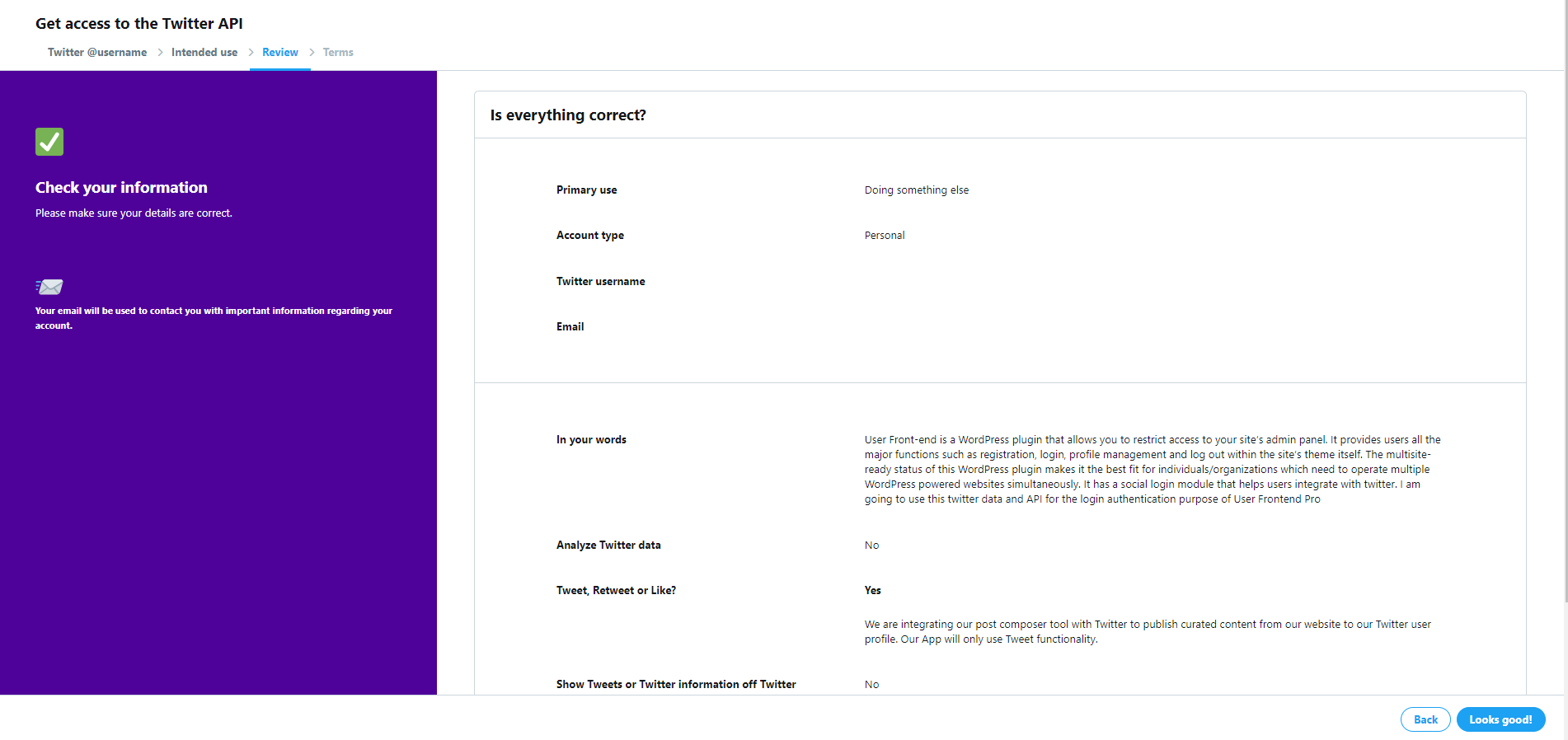 Configuring Twitter - weDevs