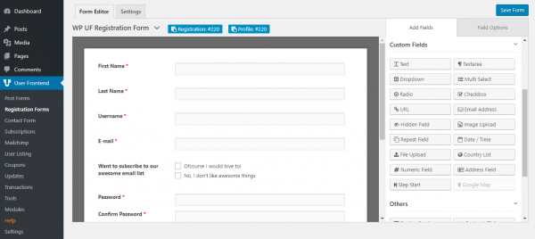 Create Multi-Step Registration Form In WordPress Without Any Coding ...