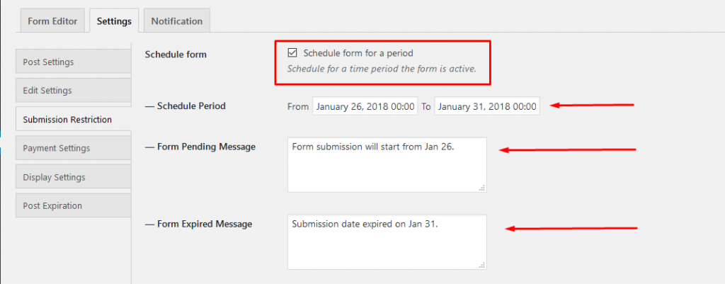 How to Restrict Submission in WP User Frontend - weDevs