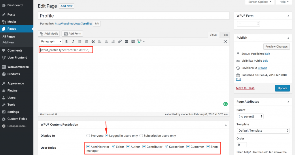 How to Allow User Profile Editing From the Frontend - weDevs