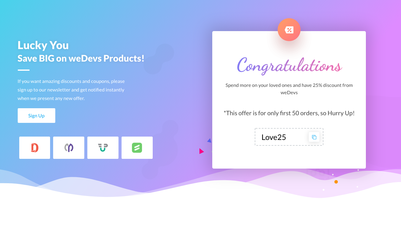Latest weDevs Coupons & Deals for the Best WordPress Experience