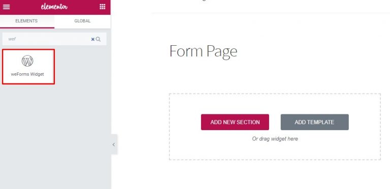 How To Easily Add weForms Widget Using Elementor - weDevs