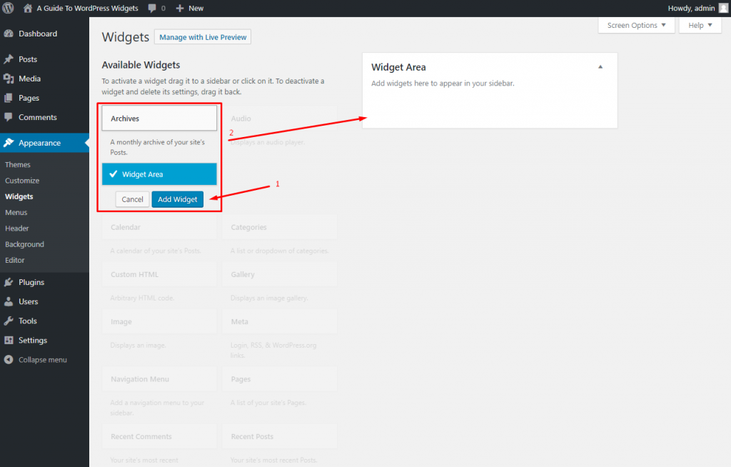WordPress Widgets Tutorial: An All-in-one Guide - weDevs