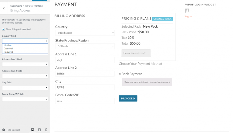 Wordpress Frontend Style Customizer For Wp User Frontend Wedevs
