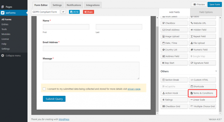 How to Create GDPR Consent Form In WordPress - weDevs