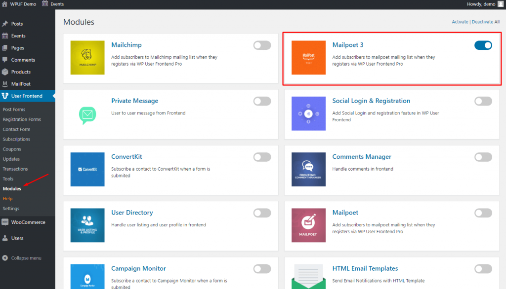 Create A WordPress Email List With WP User Frontend’s MailPoet 3 Module ...