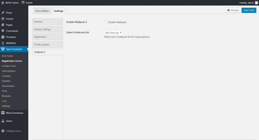 Create A WordPress Email List With WP User Frontend’s MailPoet 3 Module - weDevs