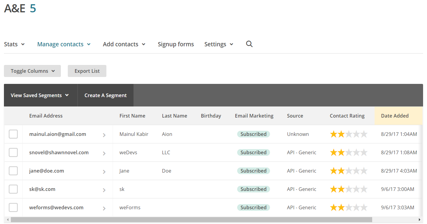 How To Integrate weForms with MailChimp, Campaign Monitor, and MailPoet - weDevs