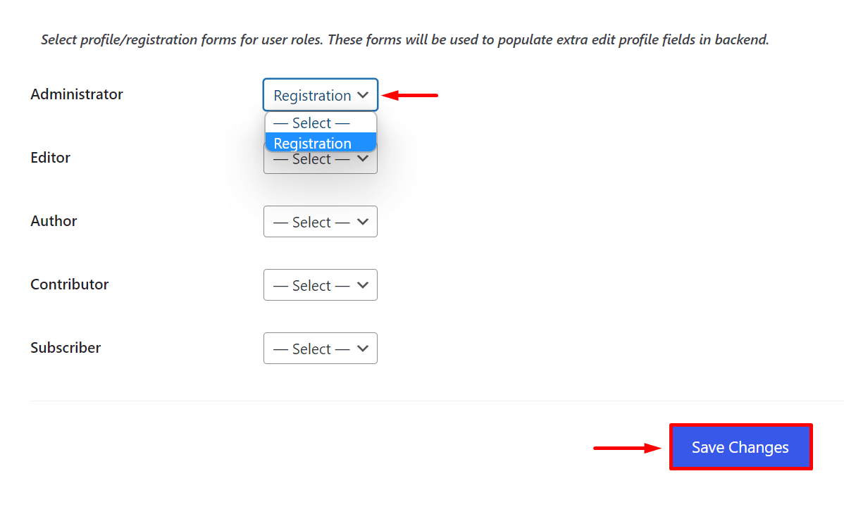 Show Registration/Profile Form Fields on User Edit Page - weDevs