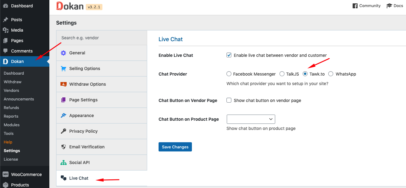Activate Livechat Feature On Your Marketplace Using Whatsapp And Tawkto New Feature Wedevs 